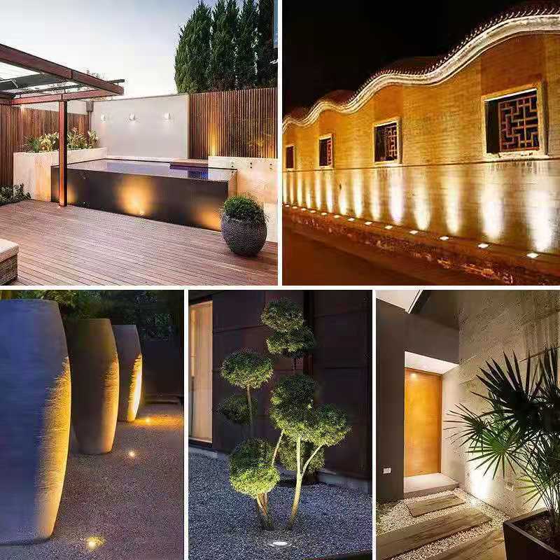 In-Ground Recessed driveway lights in Concrete stainless steel Round 1w ...