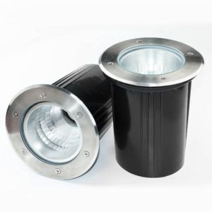 In-Ground Recessed driveway lights in Concrete stainless steel Round 1w ...