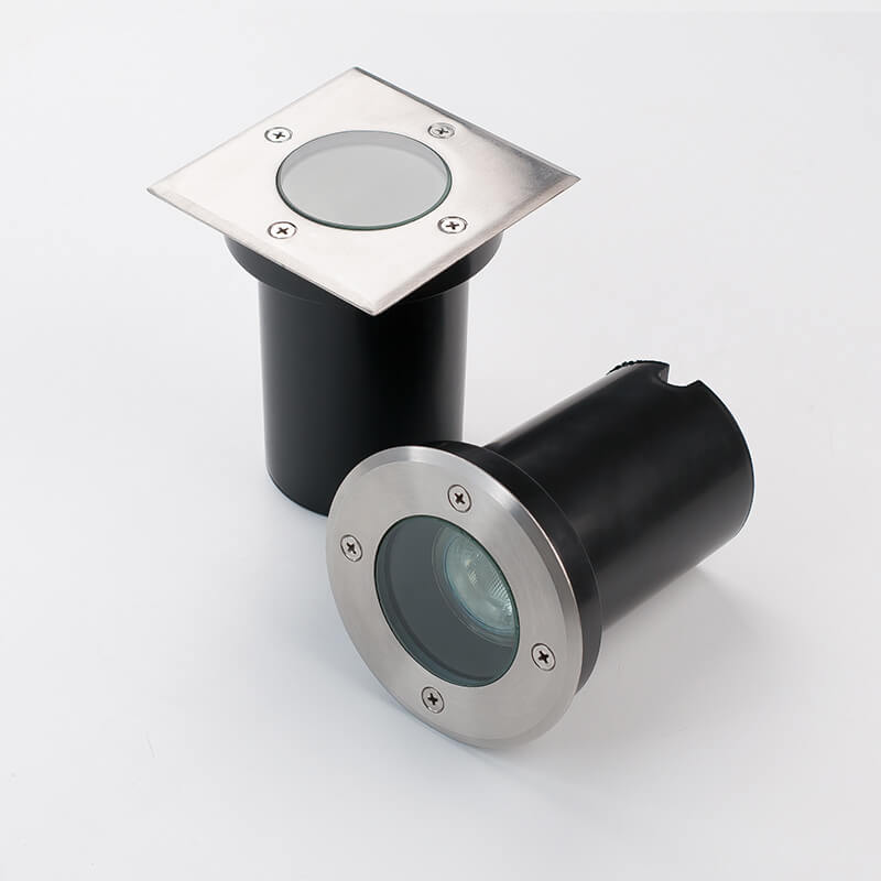 In-Ground Recessed driveway lights in Concrete stainless steel Round 1w ...